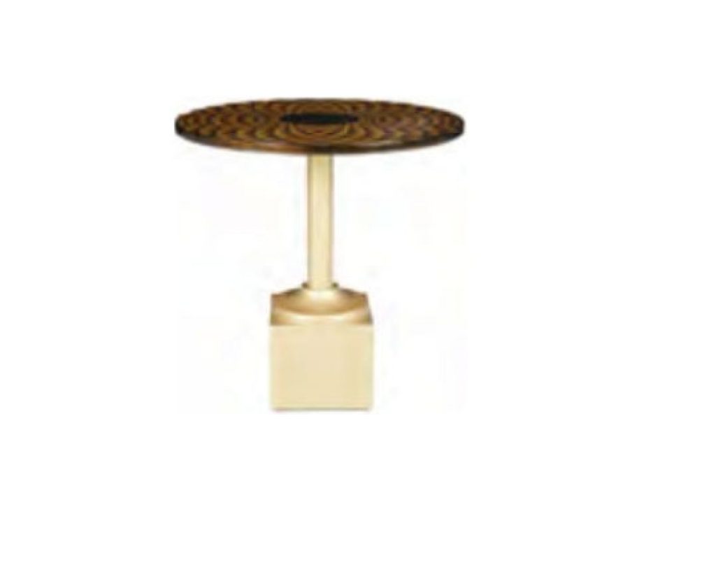 Round One Single Leg Coffee Table With Patterned Top ⋆ Emirates Home